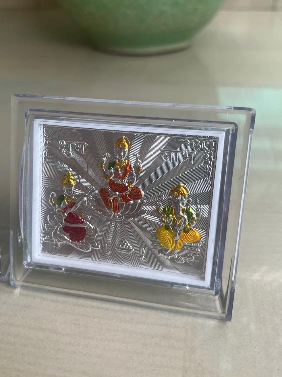 999 Pure Silver Ganesh Photo Frame, Indian God Silver Frame, Ornate ...