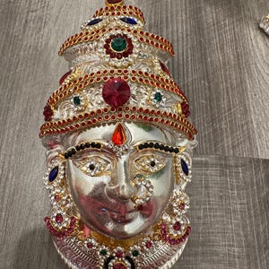 Stone Decorated Varalakshmi Face Idol for Pooja - Etsy