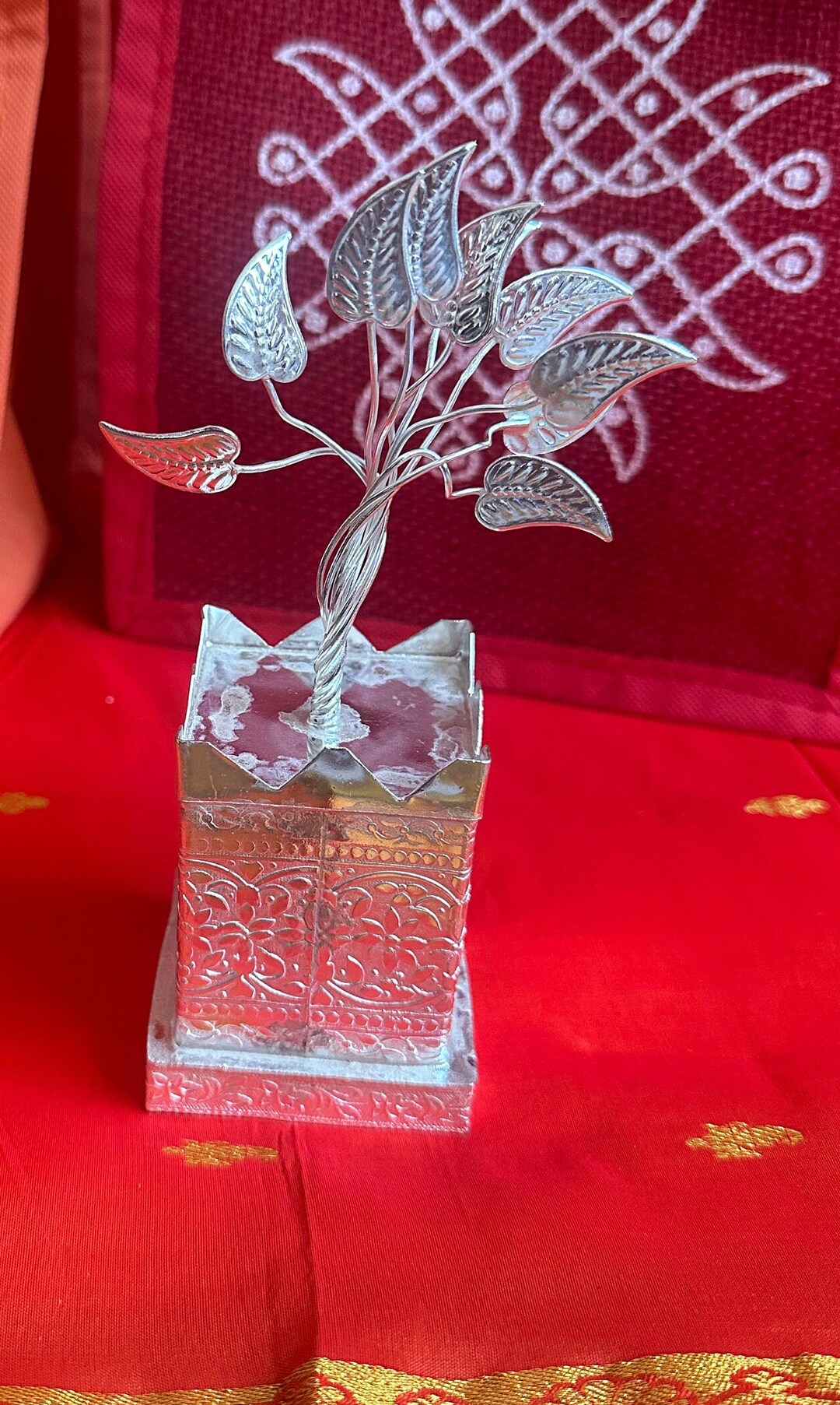 German Silver Tulsi Plant for Gifting Purpose, Pooja, House Warming - Etsy
