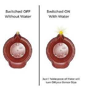 Diwali Battery Diya, LED Light Electronic Water Sensor Diya for Home ...