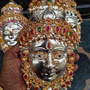 Stone Decorated Varalakshmi Face Idol for Pooja - Etsy