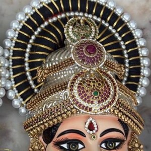 Stone Decorated Varalakshmi Face Idol for Pooja - Etsy