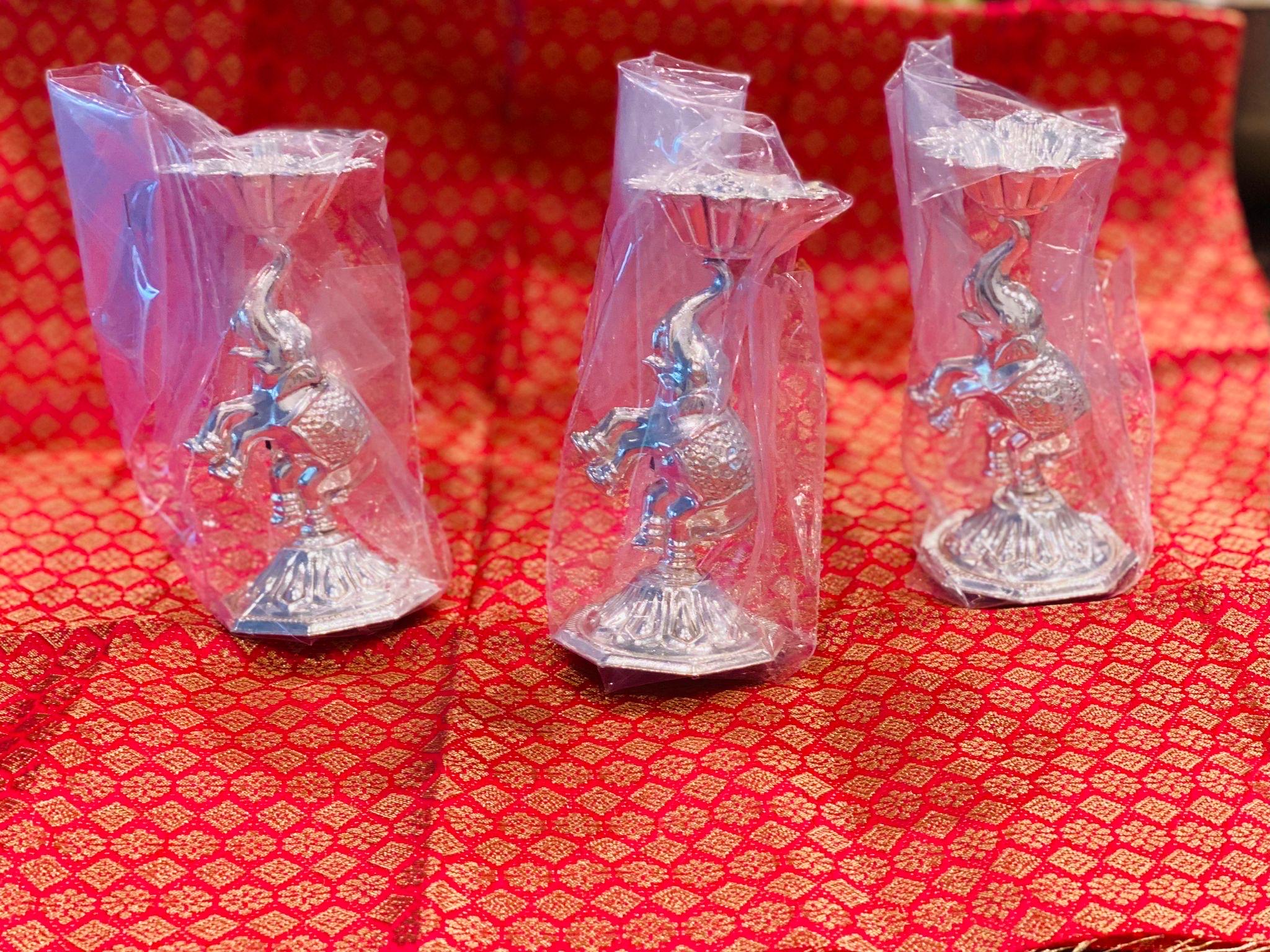 German Silver Laxmi and Ganesha Statue Set, Hindu Idol Home Decor - Etsy