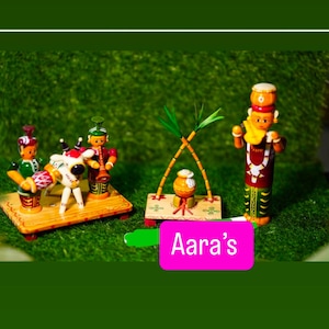 Pongal /makara Sankranthi Pot for Festival/ Kondapalli Doll Pongal Milk ...