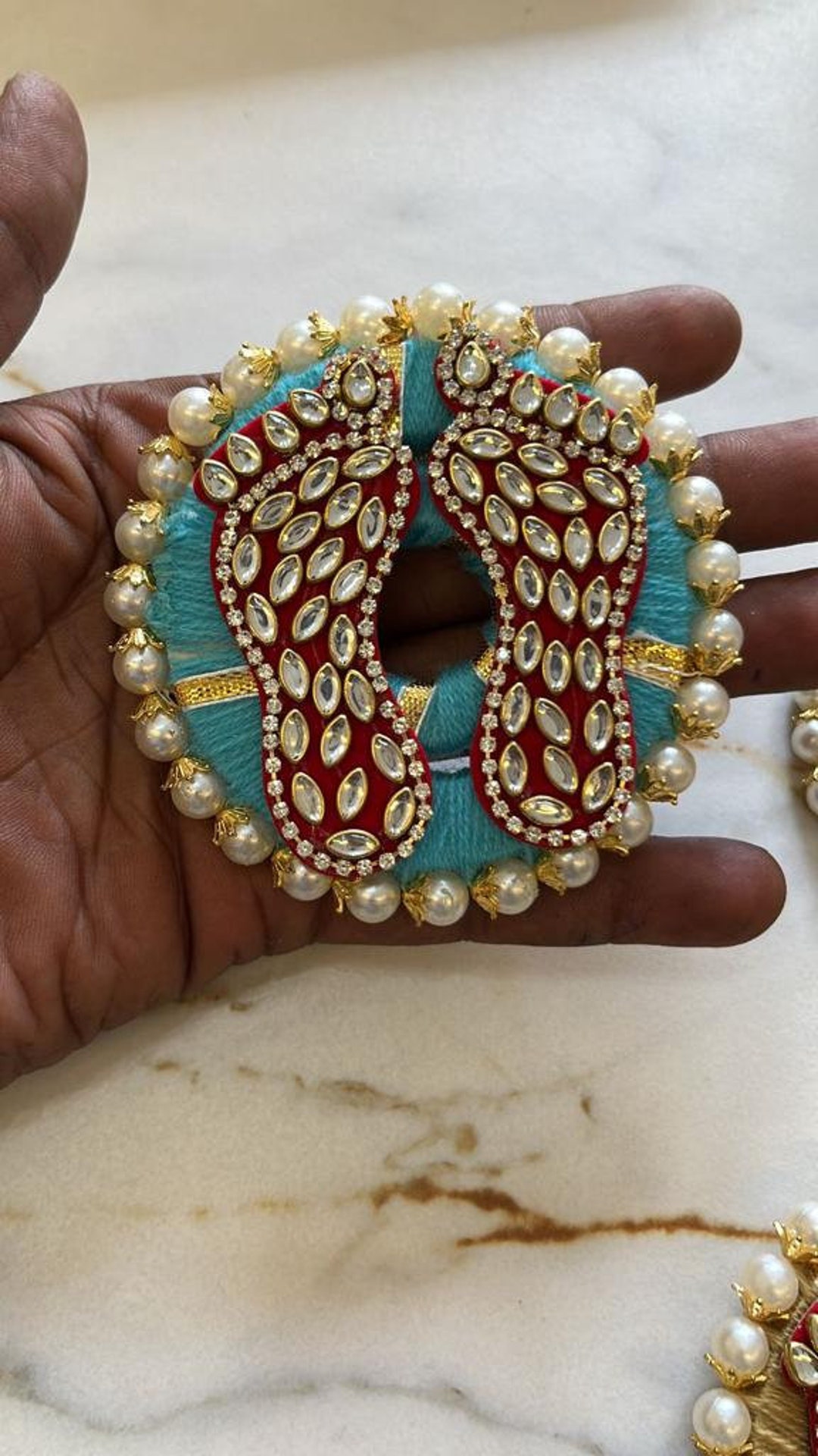 Kundan Laxmi Feet, Diwali Decor, Laxmi Pagh, Laxmi Charan, Pooja Favor ...