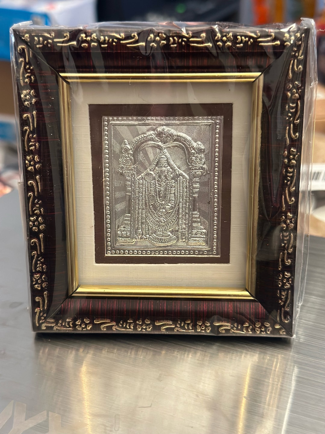 999 Pure Silver Ganesh Photo Frame, Indian God Silver Frame, Ornate ...
