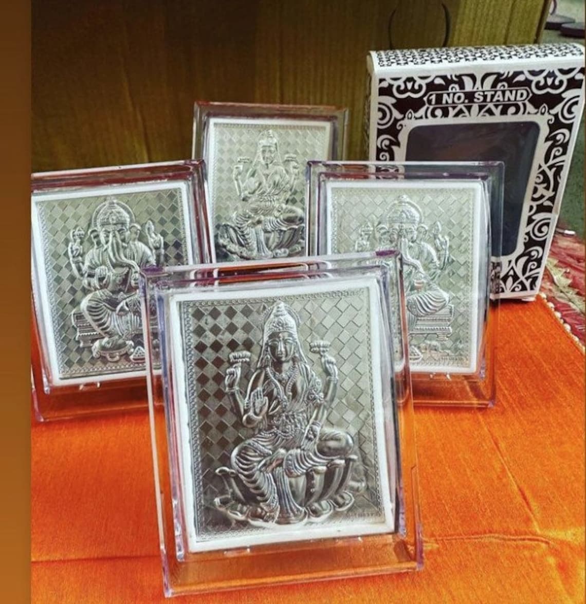999 Pure Silver Ganesh Photo Frame, Indian God Silver Frame, Ornate ...