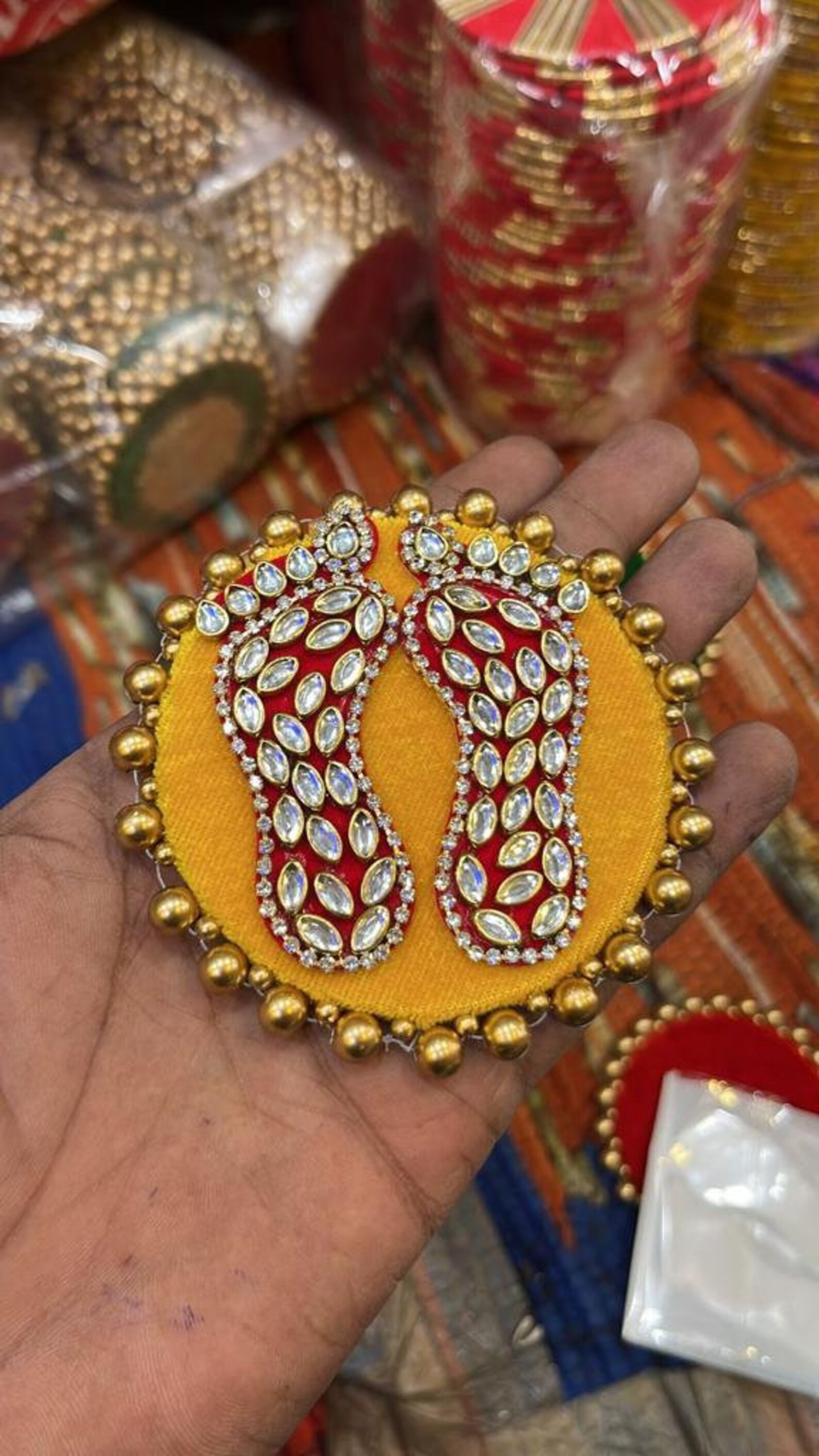 Kundan Laxmi Feet, Diwali Decor, Laxmi Pagh, Laxmi Charan, Pooja Favor ...
