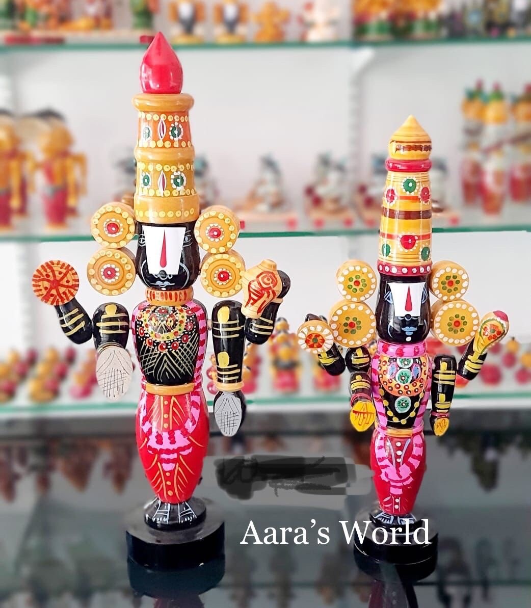Handcrafted Venkateshwara Swamy Idol – Kondapalli Wooden Toy - Etsy