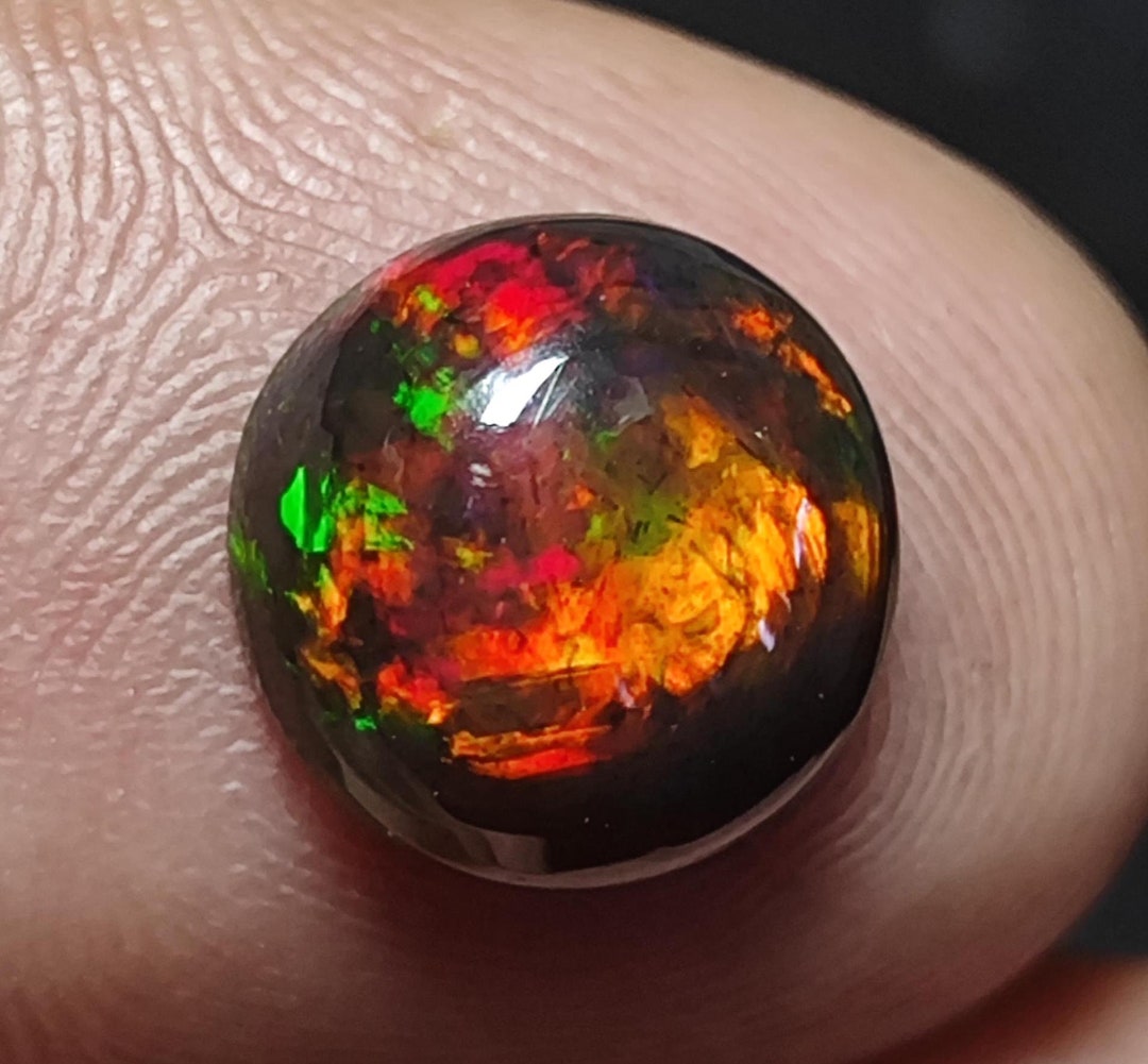 Natural Ethiopian Midnight Opal Oval Cabochon, Opal Loose Gemstone for ...