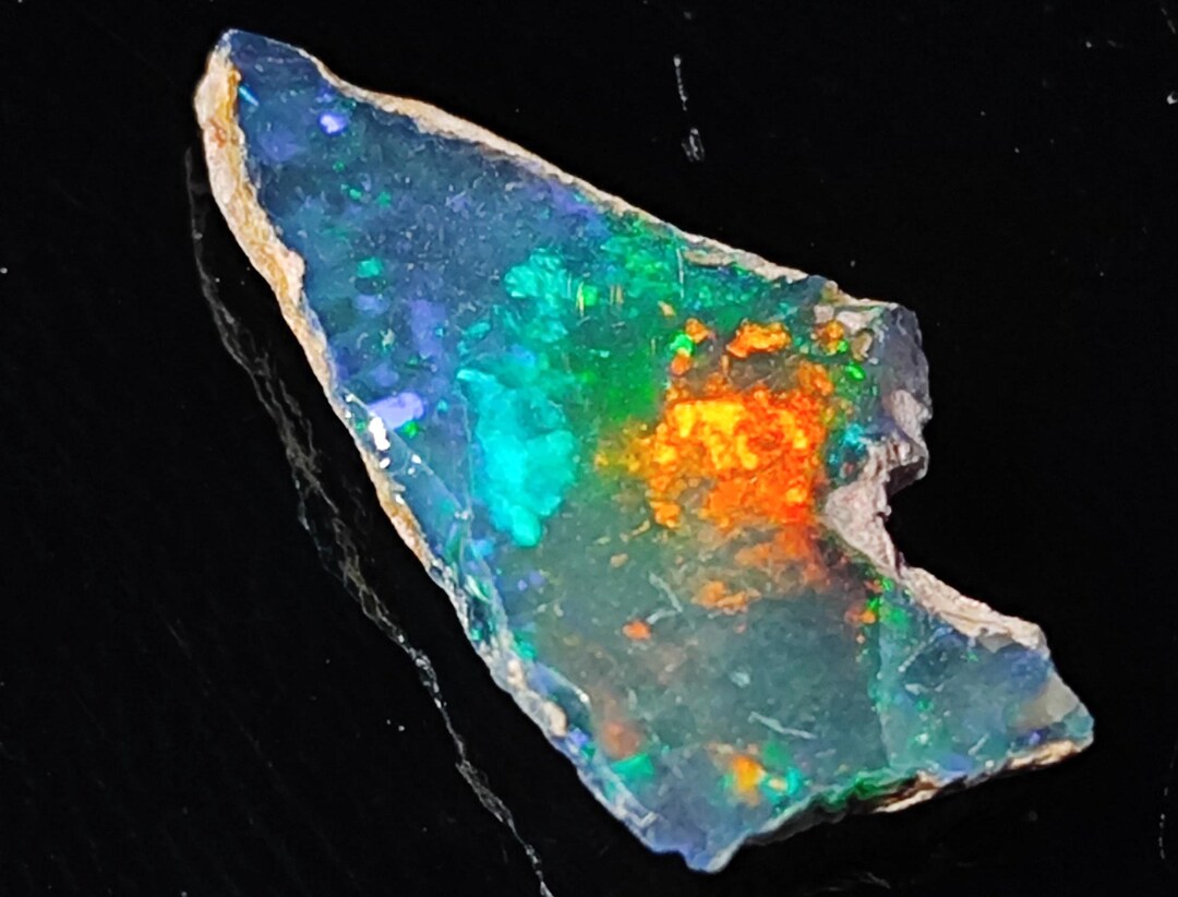 Dry Ethiopian Black Opal Rough Gemstone, Large Black Opal Rough, Welo ...