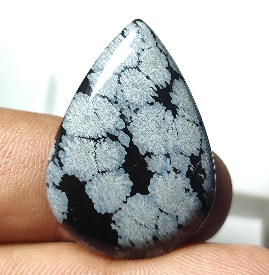 100% Natural Snow Flake Obsidian Gemstone,snow Flake Obsidian Cabochon ...