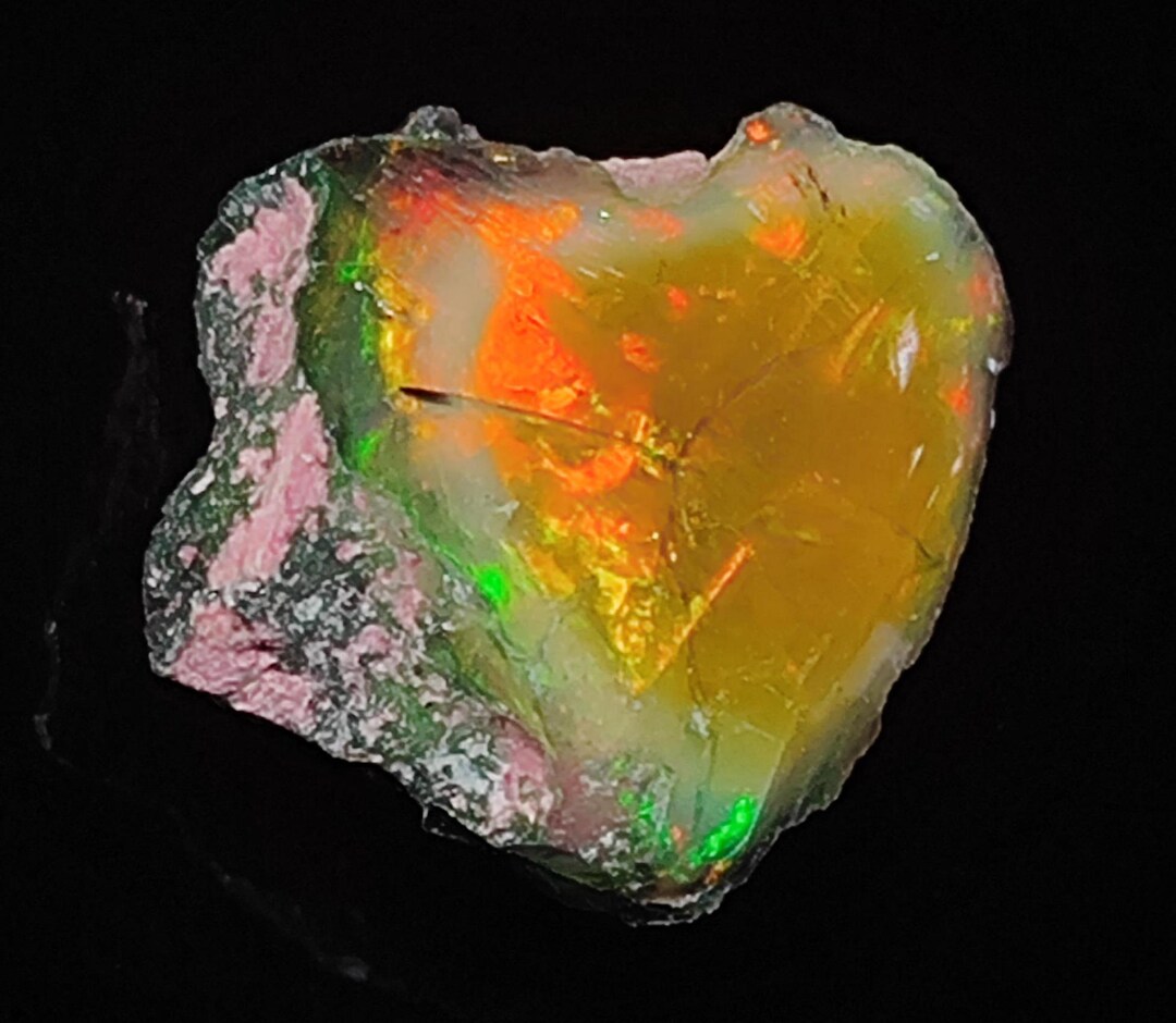 Large Black Ethiopian Opal Rough, Black Opal Rough, Welo Fire Opal Raw ...