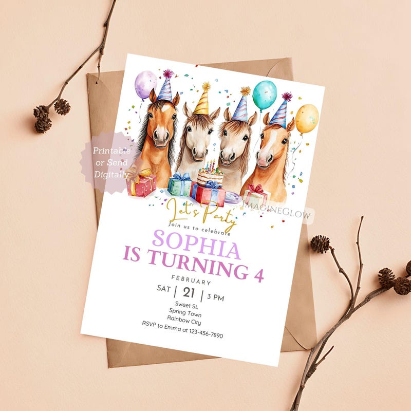 Horse Themed Party Invite - Etsy