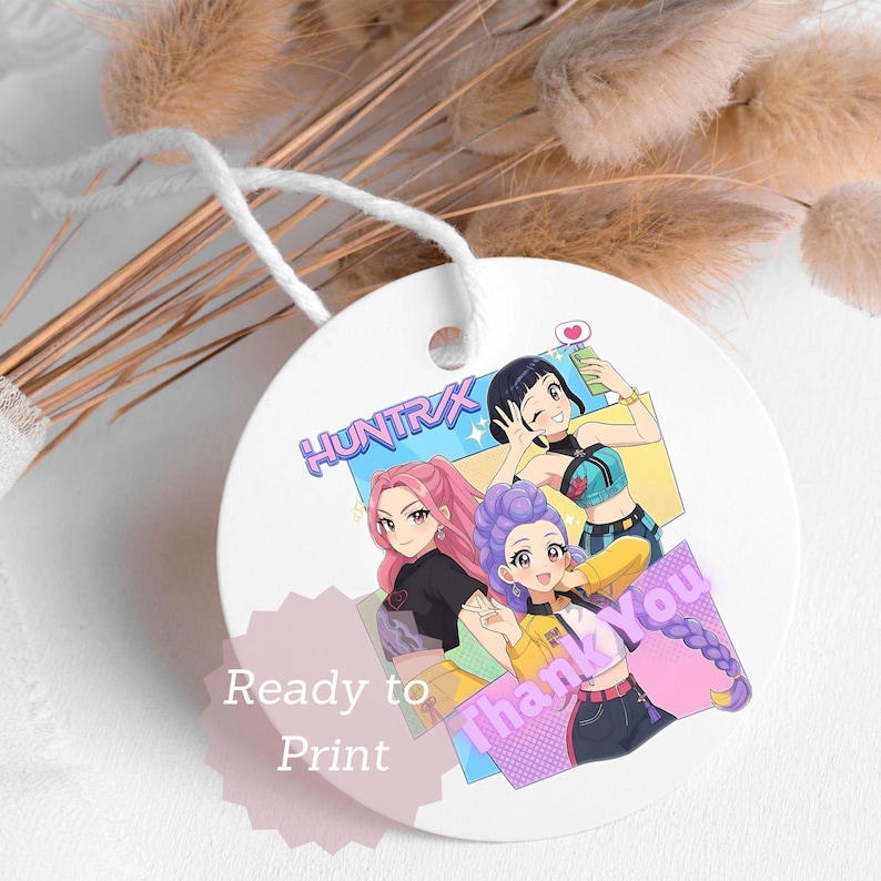 KPOP Demon Hunters Thank You Tags, HUNTRIX Kpop Demon Hunters, Kpop ...