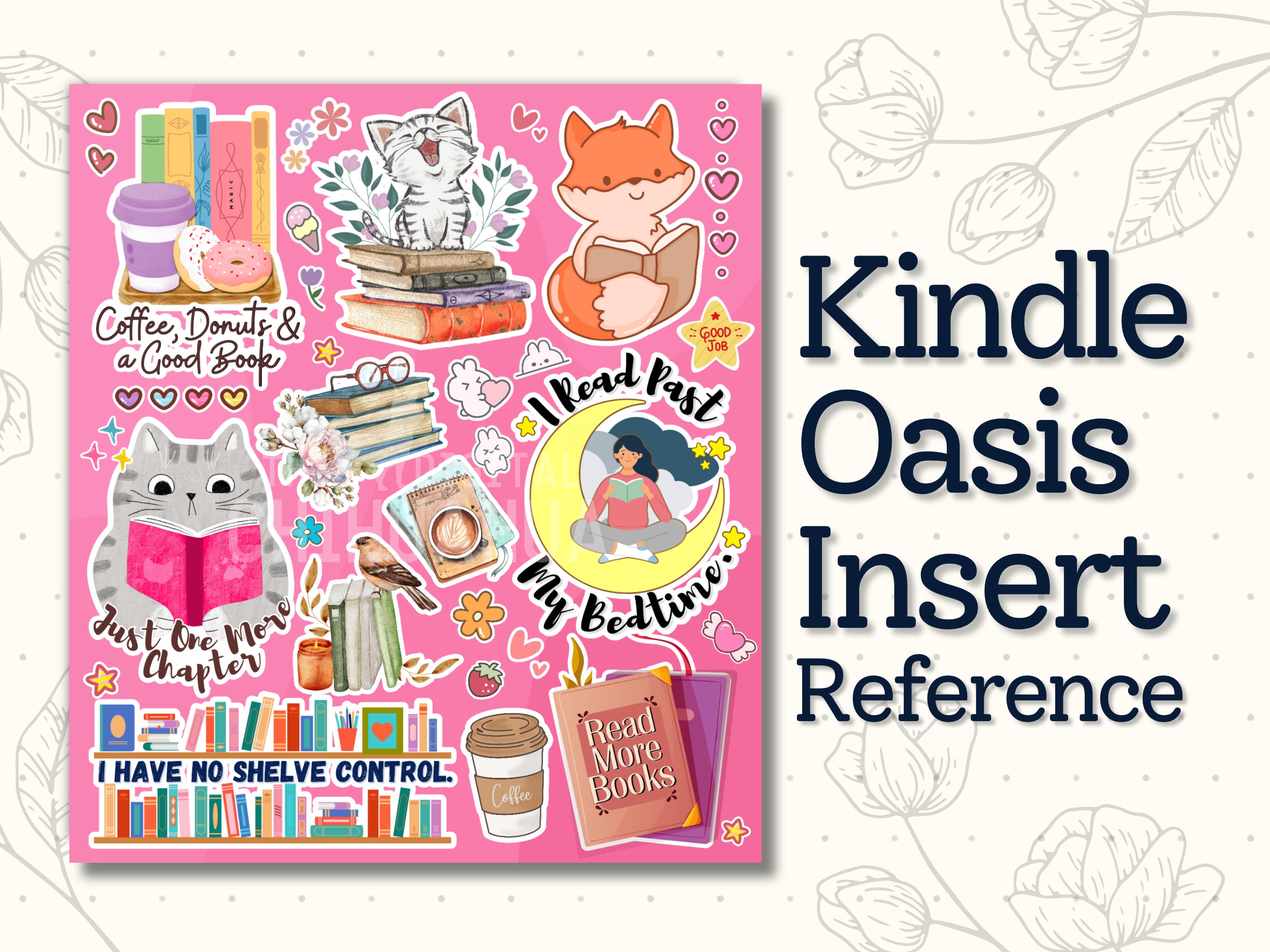 Kindle Case Insert Printable for Kindle Paperwhite Basic Oasis, Booktok ...