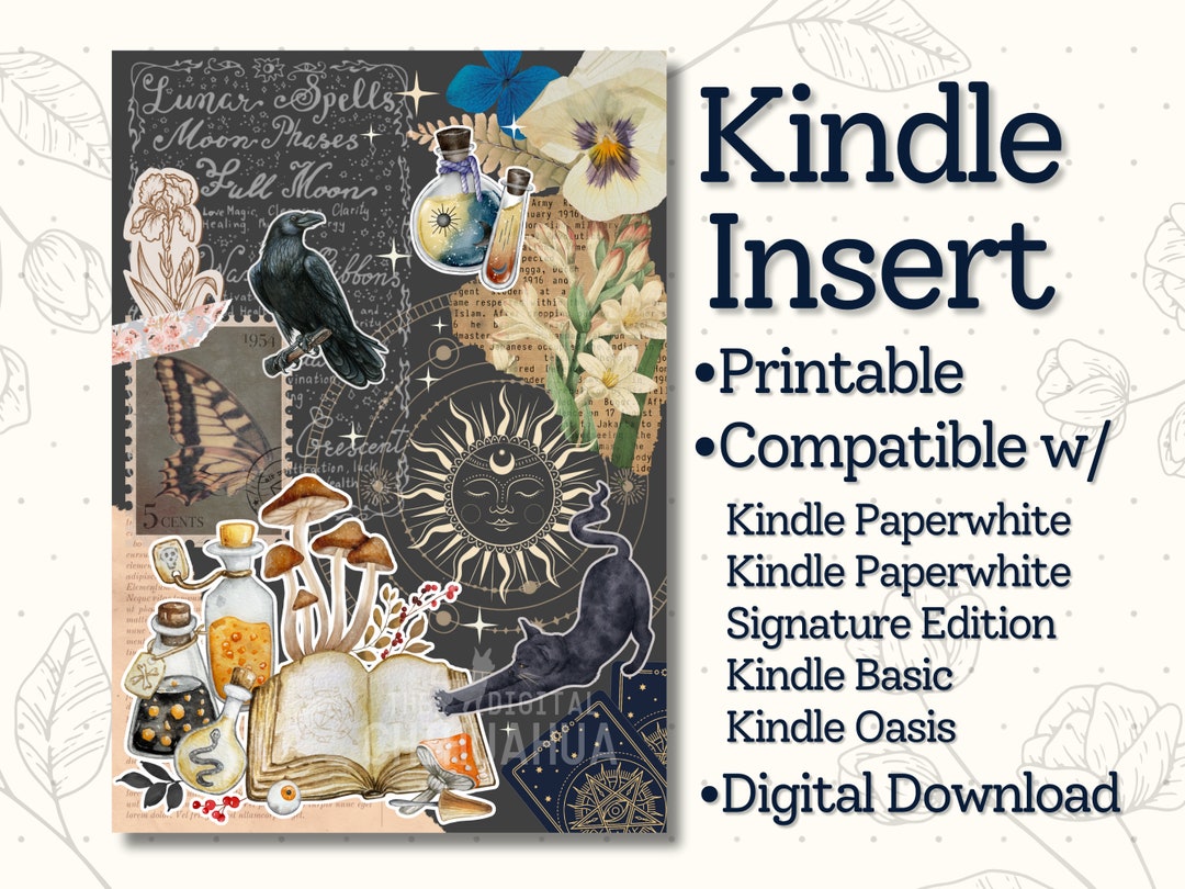 Kindle Case Insert Printable for Kindle Paperwhite Basic Oasis ...