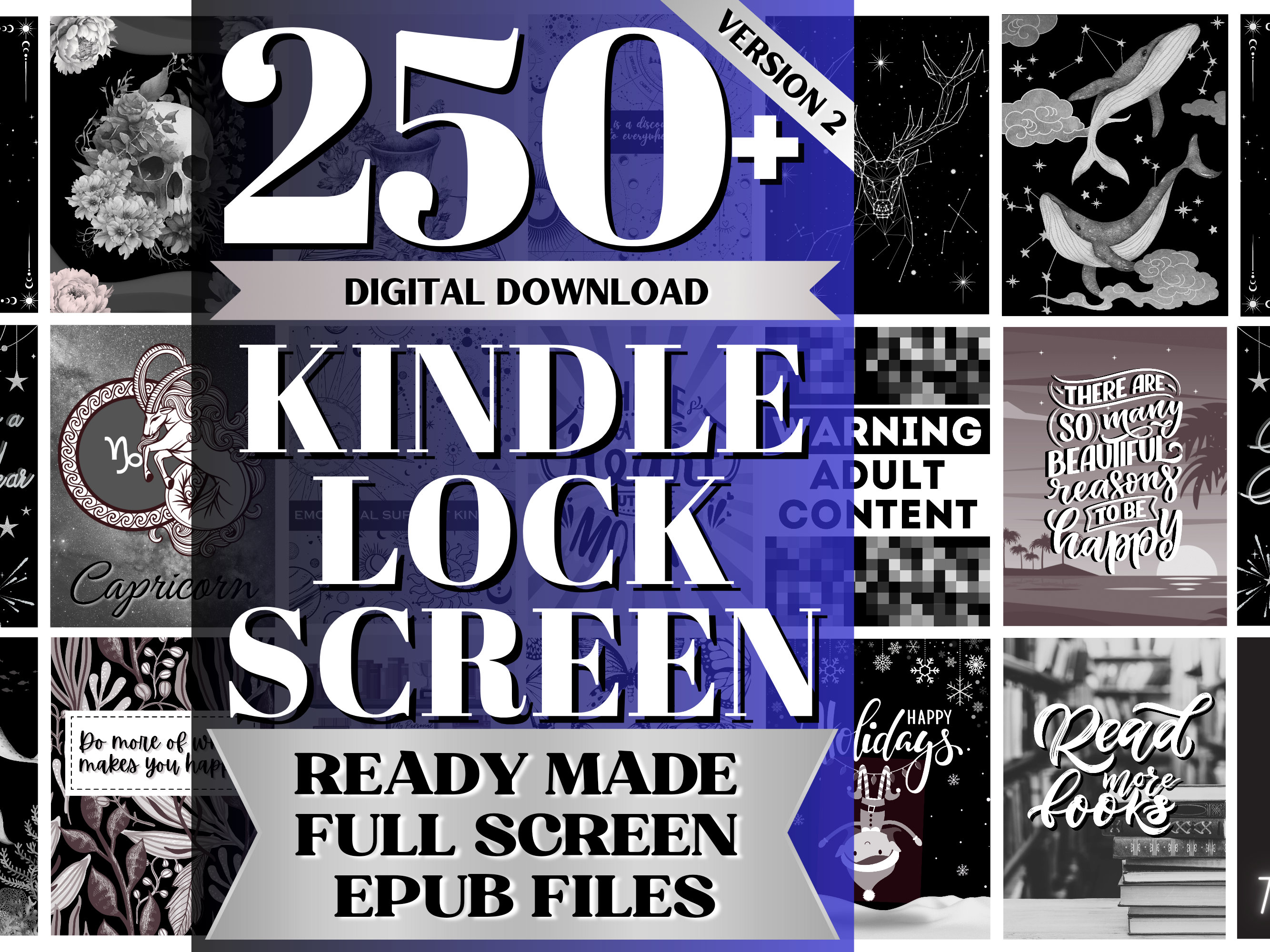 250+ Kindle FULL Screen Lockscreen V2 Screensaver Wallpaper Digital ...