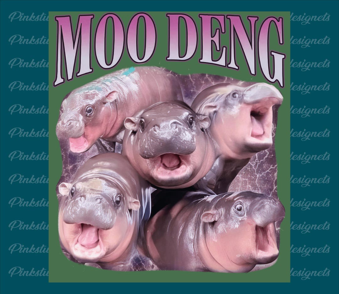 Baby Moo Deng Halloween Png, Funny Hippo Png, Moo Deng Png, Bouncy Pig ...