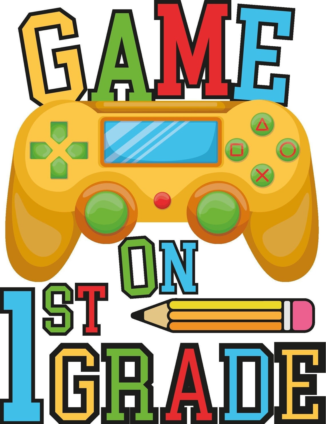 Leveled up to 1st Grade PNG: Gamer Back to School (digital Download) - Etsy