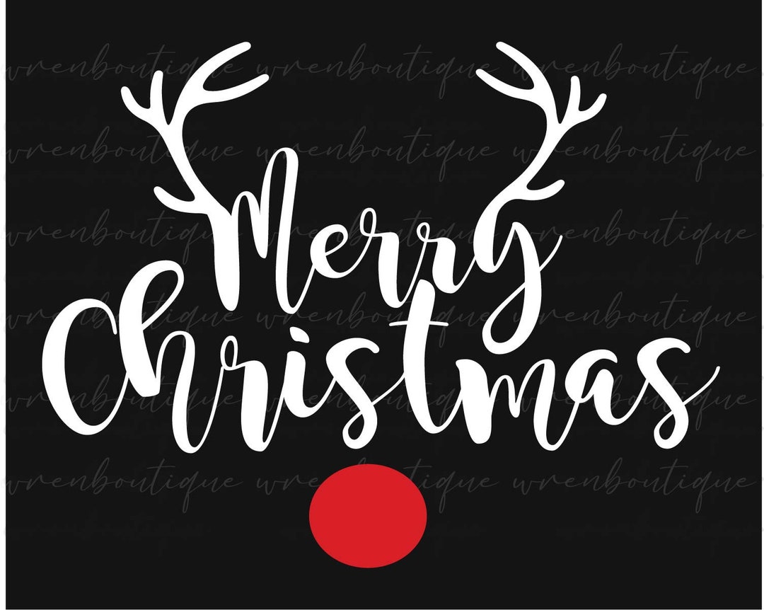 Merry Christmas Reindeer SVG, Plaid Cut File (digital Download) - Etsy