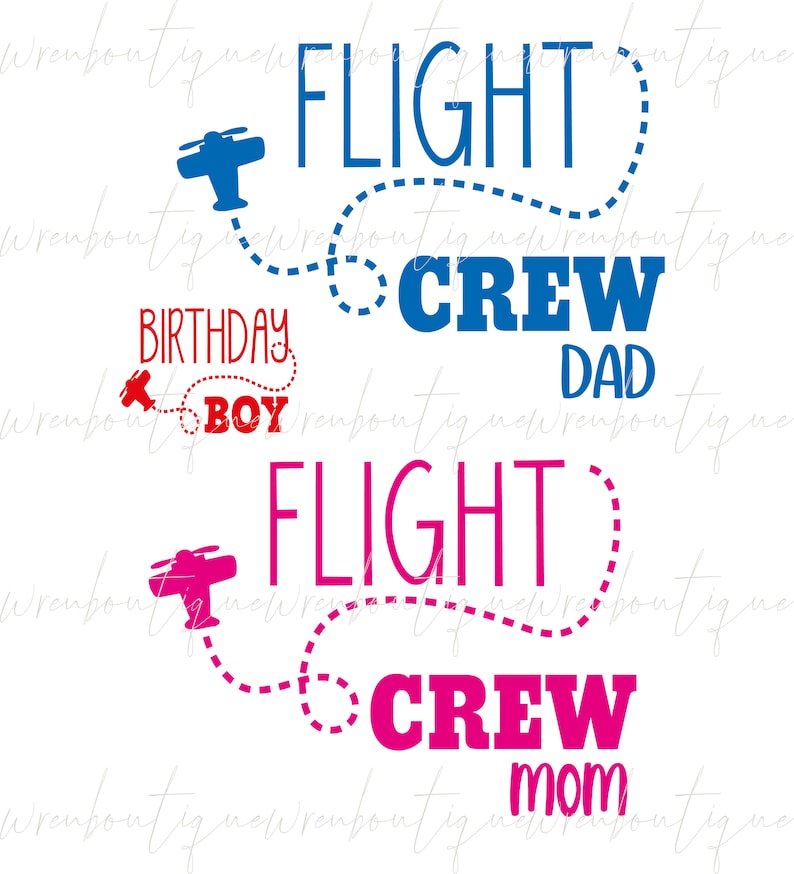 Flight Crew SVG: Airplane Birthday Boy Design (digital Download) - Etsy