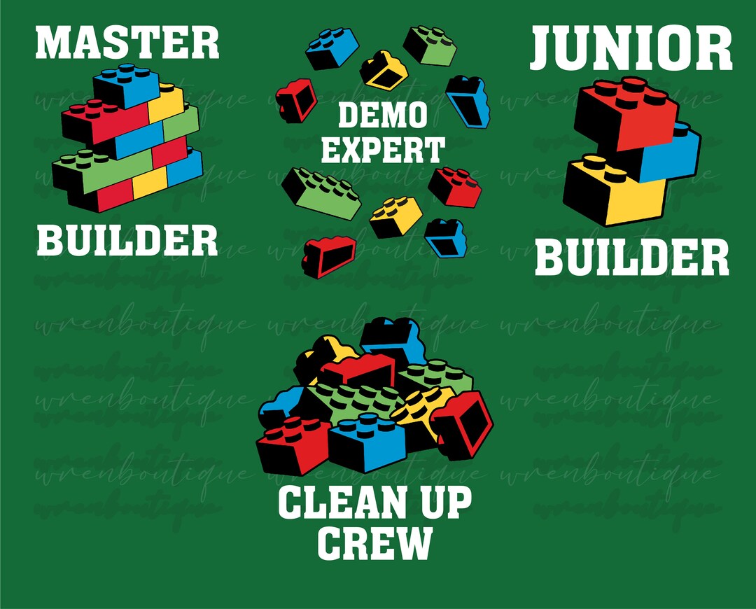 Custom Family Building Blocks PNG: Party Group Gifts (digital Download ...