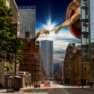 When God Created Manchester A4 Art Print - Etsy