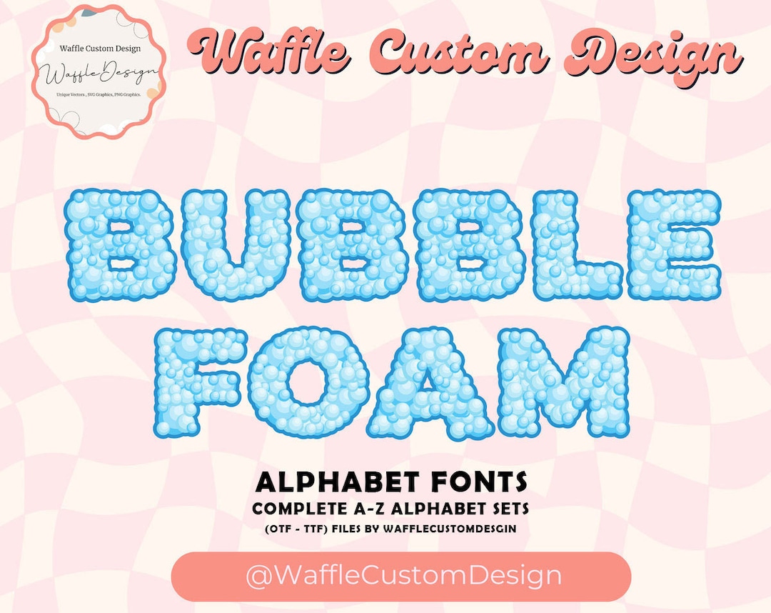 Bubble Foam Font Bubble Fonts TTF Kids Font Digital Font - Etsy