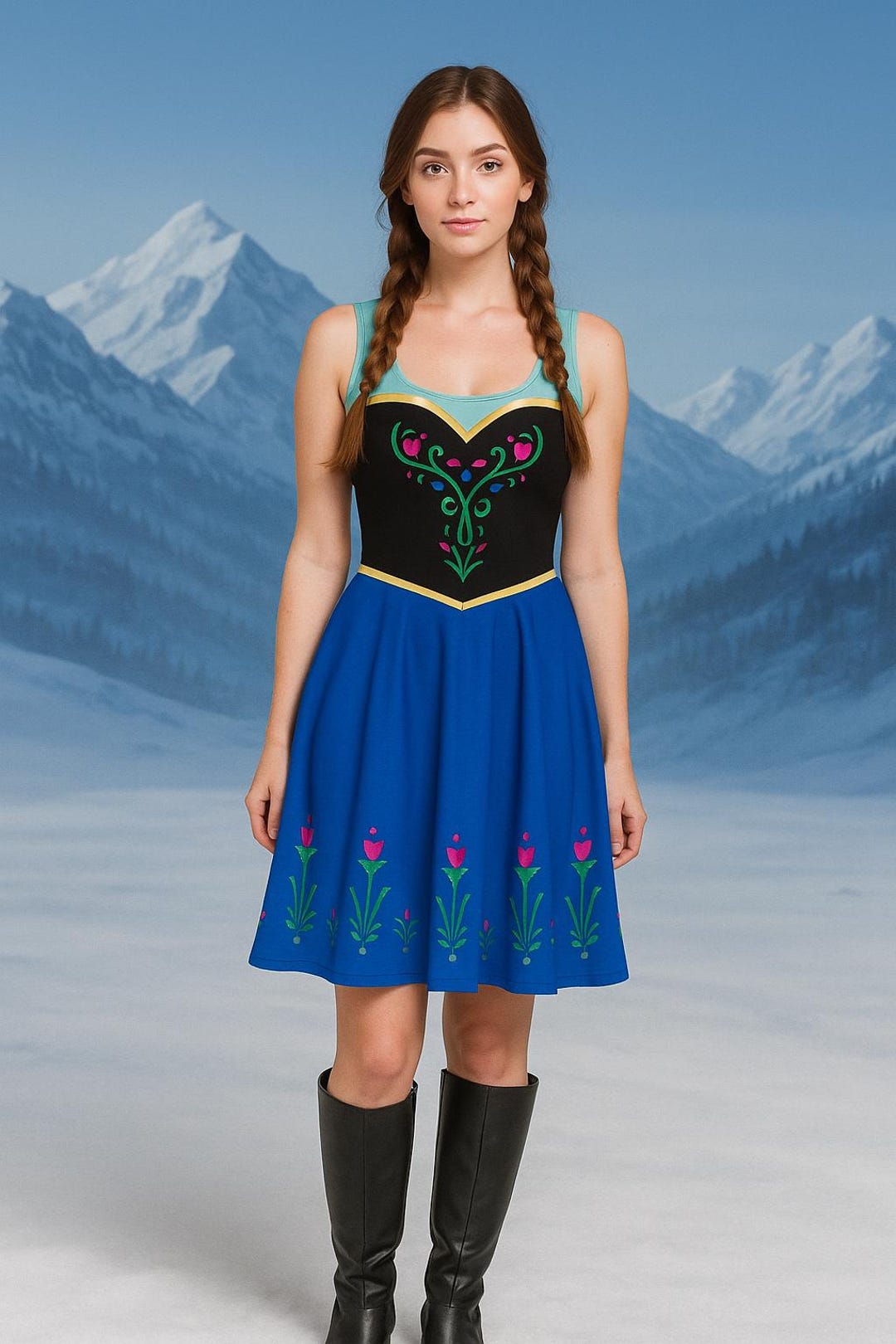 Anna Dress Womens Frozen Disney Bounding Cosplay Run Disney Princess ...