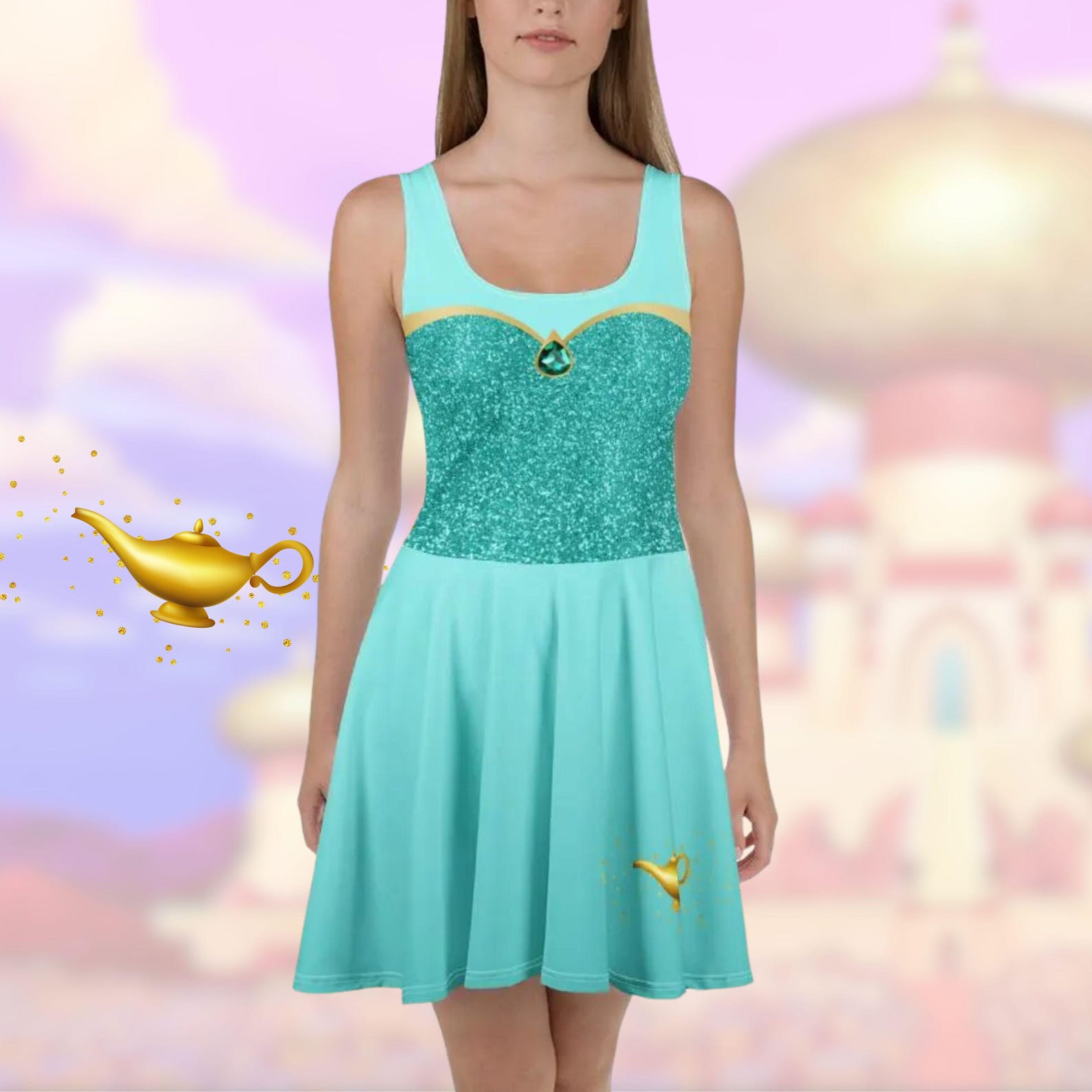Jasmine Dress Aladdin Disney Princess Cosplay Womens Run Disney ...