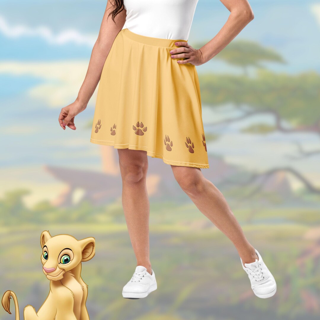 Nala Lion King Womens Skater Skirt Run Disney Costume Cosplay Animal ...
