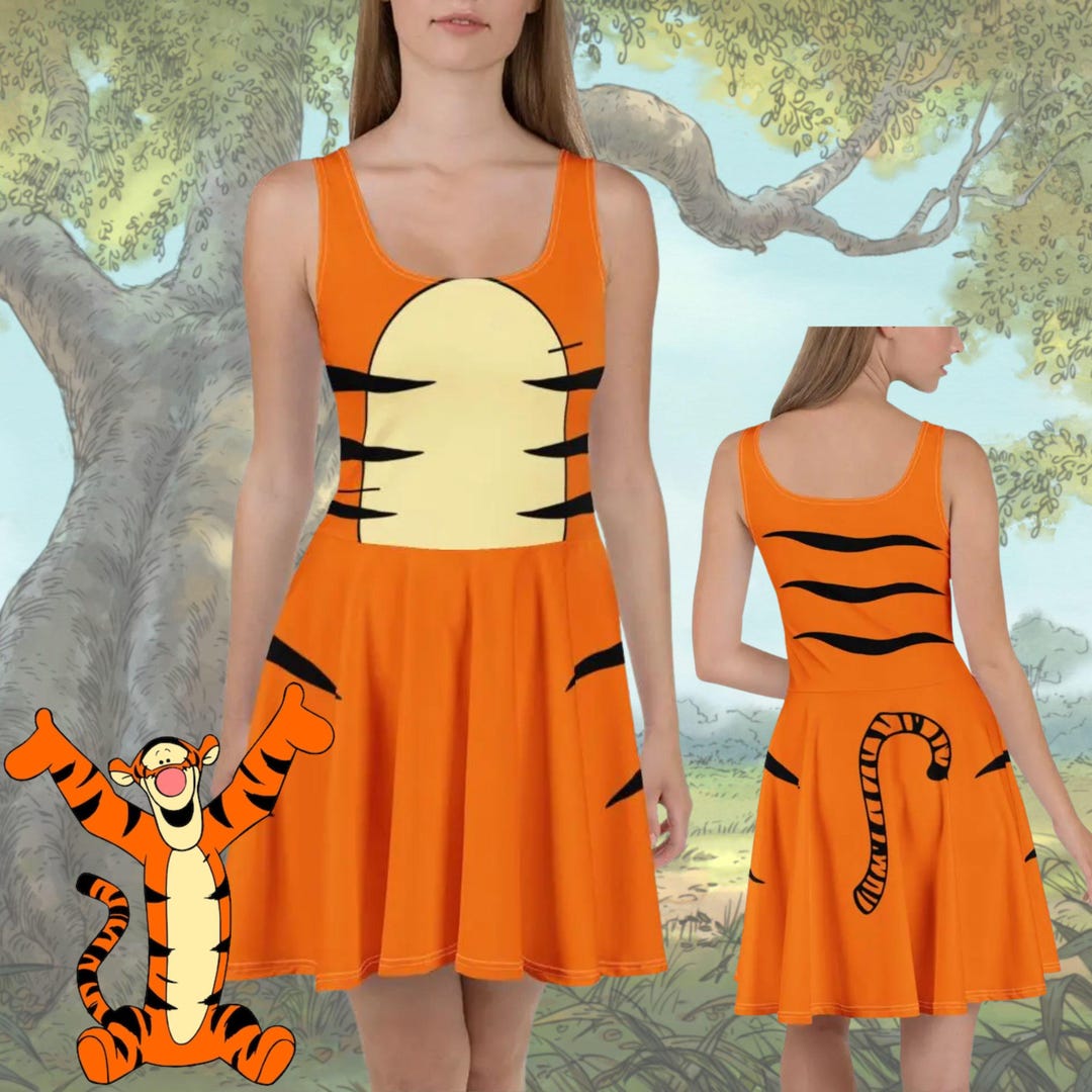 Tigger Womens Disney Dress Winnie the Pooh Bounding Adult Costume ...
