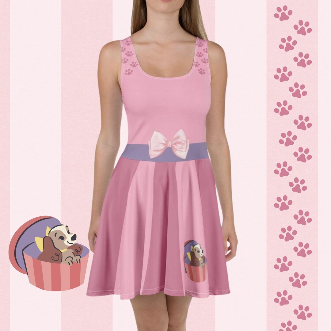 Lady and the Tramp Disney Dress Cosplay Womens Lady Puppy Dress Run ...