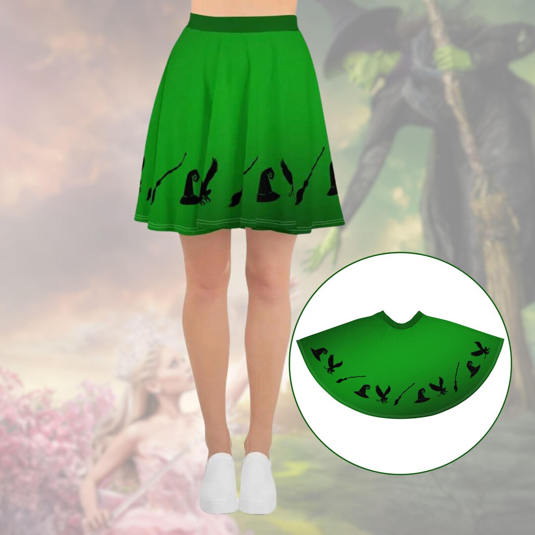 Wicked 2024 Skirt Wicked Witch Green and Black - Etsy