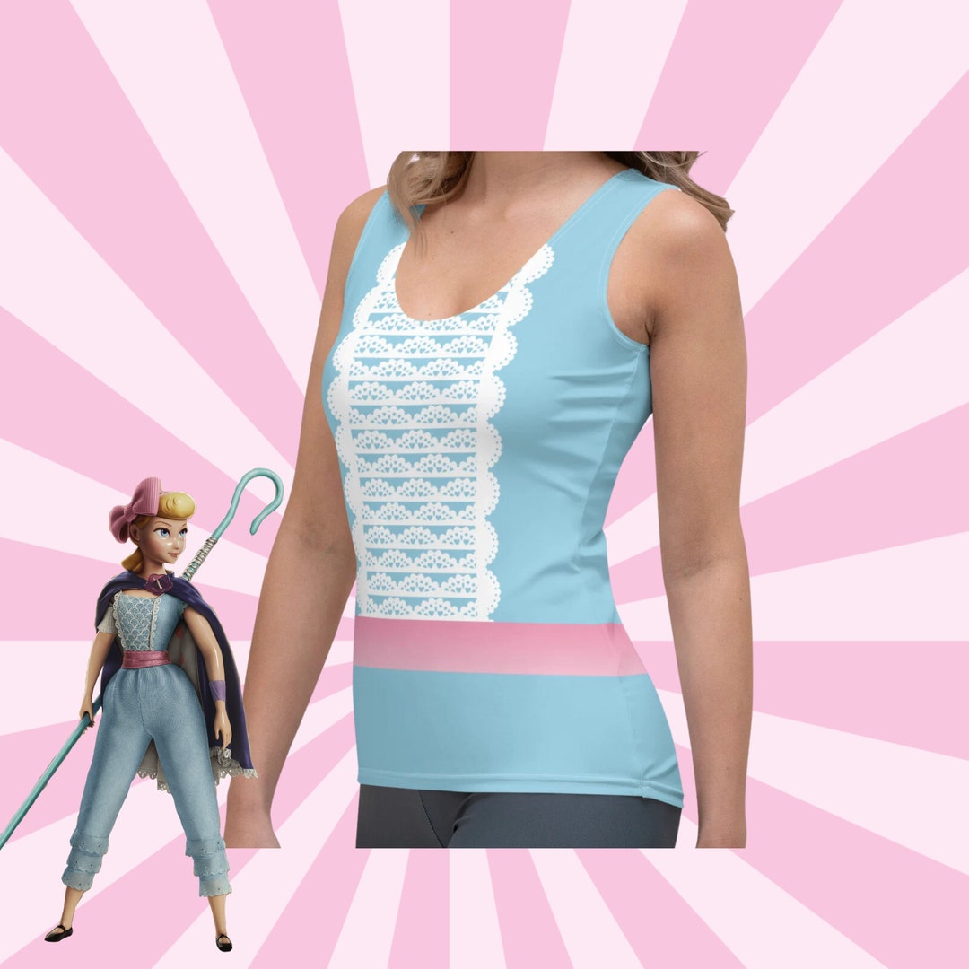 Womens Bo Peep Disney Tank Top Toy Story 4 Shirt Costume Cosplay Run ...