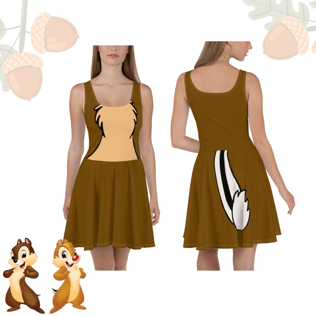 Womens Disney Dress Chip Chipmunk Cosplay Chip and Dale Run Disney ...