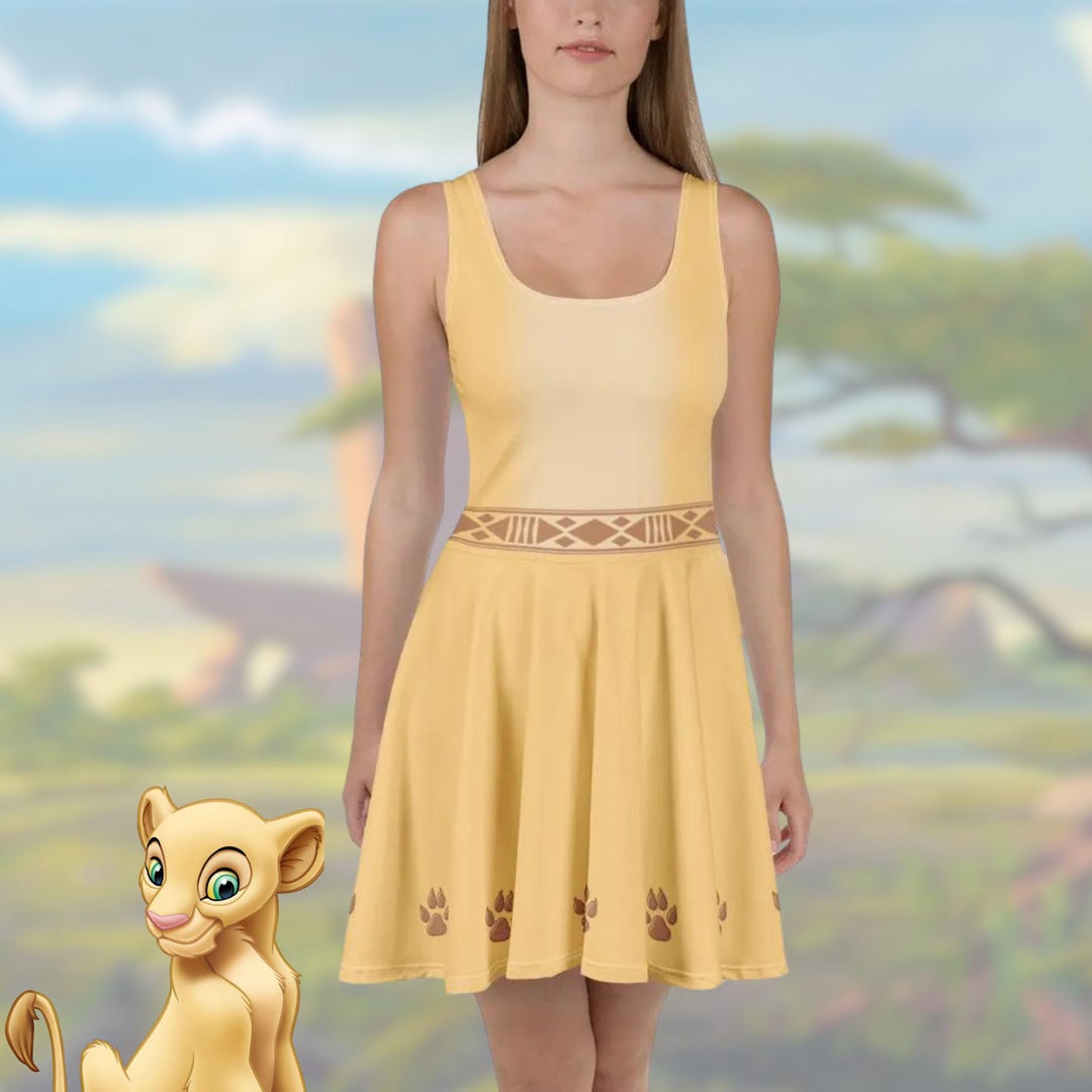Nala Lion King Dress Womens Cosplay Costume Lion Run Disney Dress ...