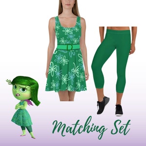 Womens Disney Dress Disgust Inside Out Costume Cosplay Disney Bounding ...