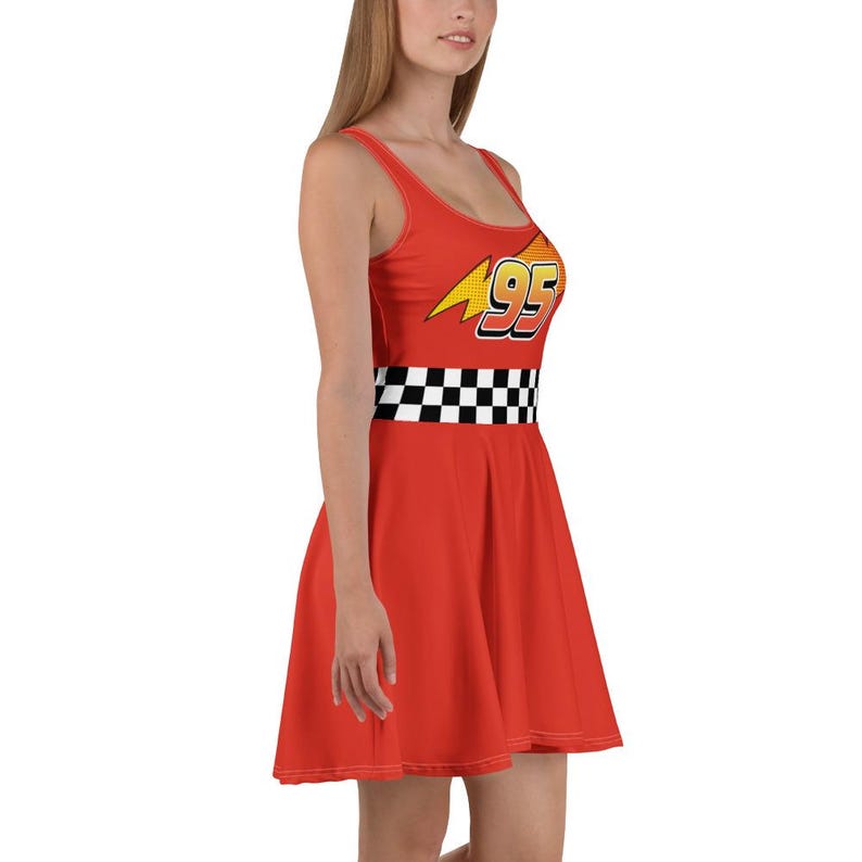 Cars Lightning Mcqueen Dress Womens Disney Cosplay Run Disney Costume ...