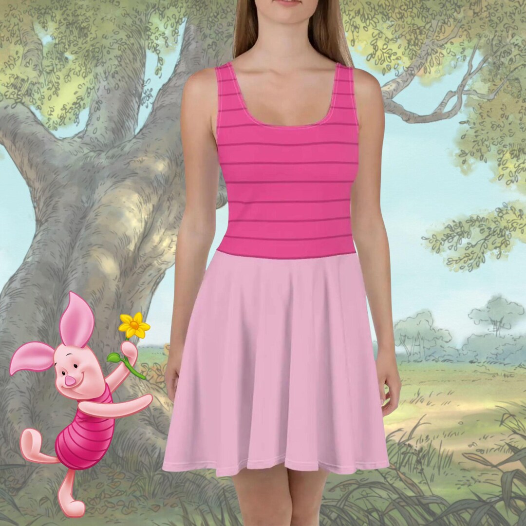 Piglet Dress Disney Winnie the Pooh Costume Womens Adult Dress Run ...