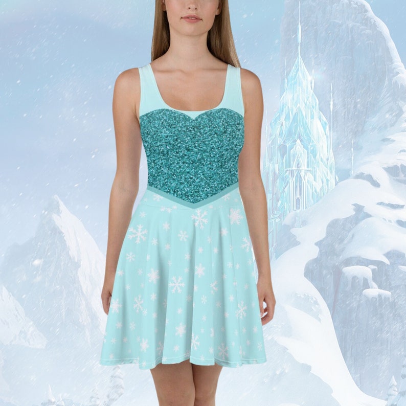 Elsa Dress Womens Disney Costume Frozen Cosplay Snow Queen Disney ...