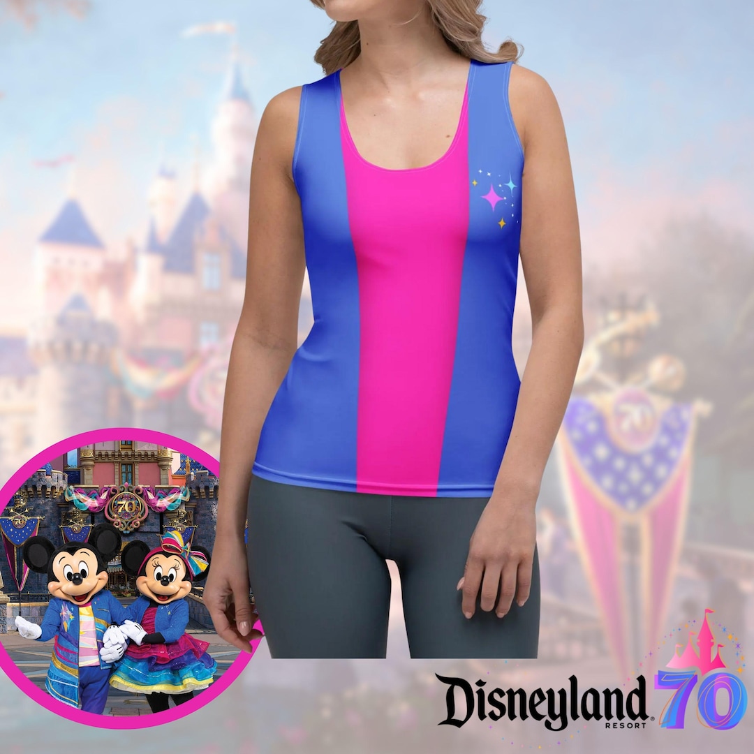 Disneyland 70th Anniversary Minnie Mouse Tank Top Cosplay Run Disney ...