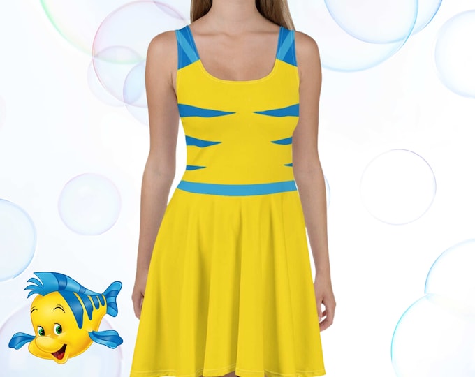 Flounder Inspired 2 Piece Dance Set. Flounder Cheerleading Set-under ...