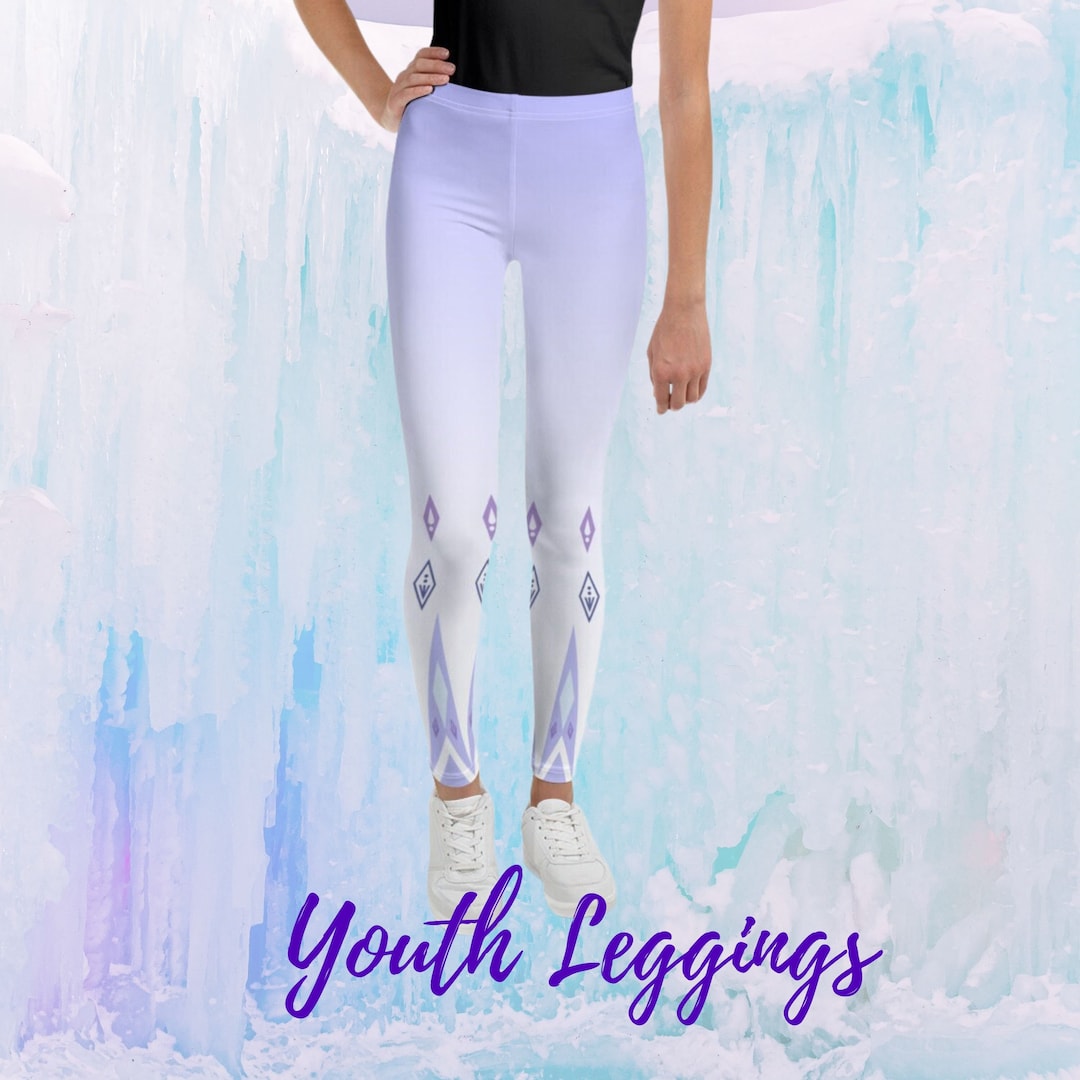 Youth Disney Frozen Elsa Leggings Costume Running Outfit Frozen 2 ...