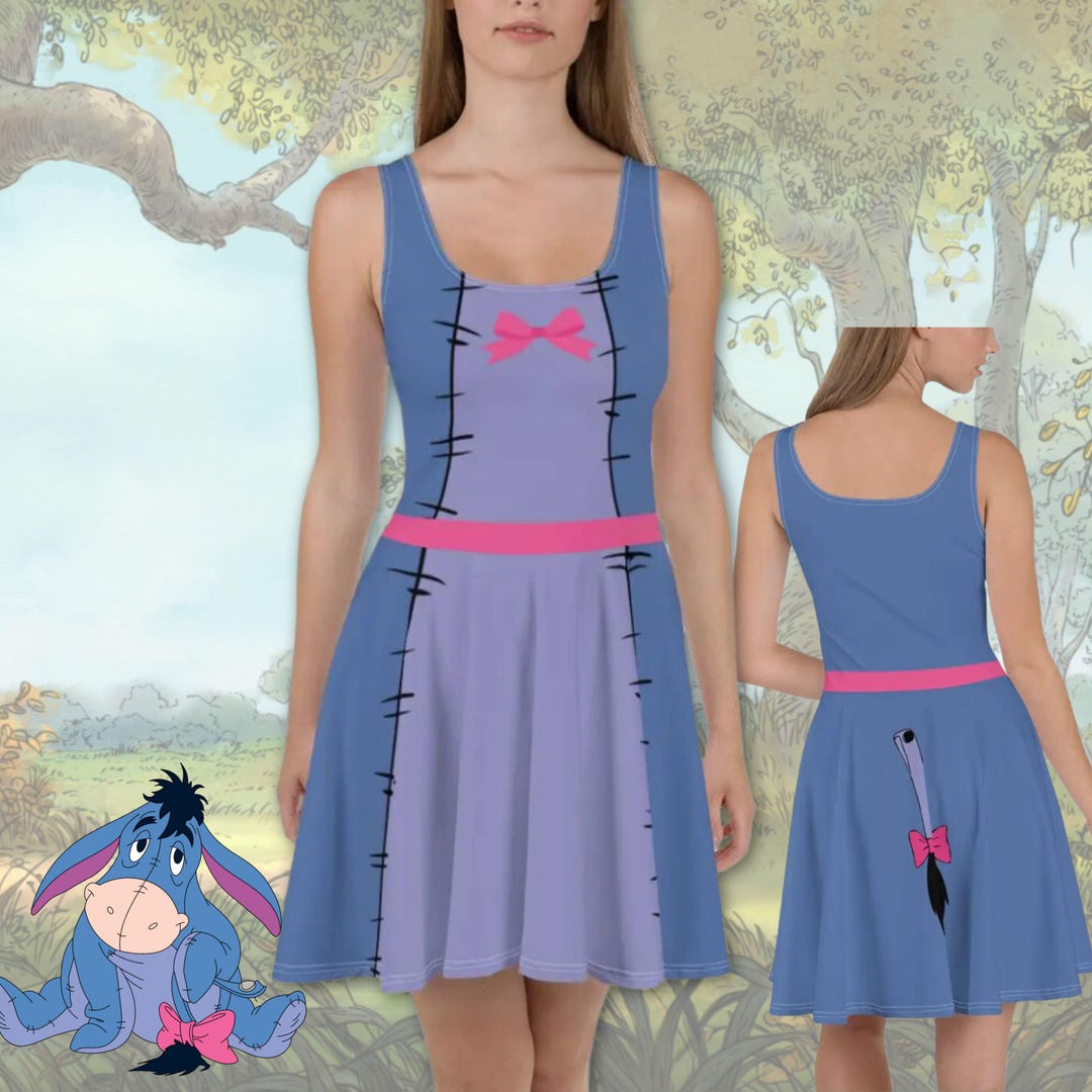 Eeyore Dress Winnie the Pooh Womens Disney Cosplay Halloween Costume ...