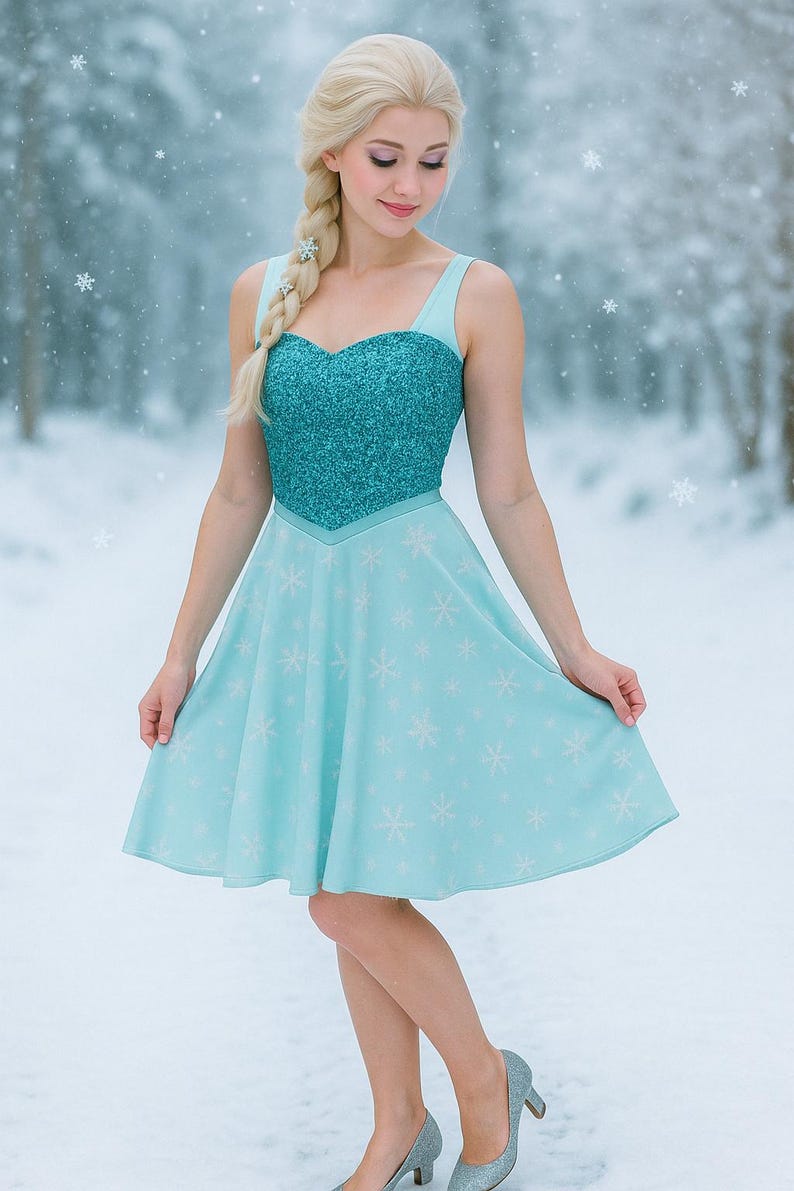 Elsa Dress Womens Disney Costume Frozen Cosplay Snow Queen Disney ...