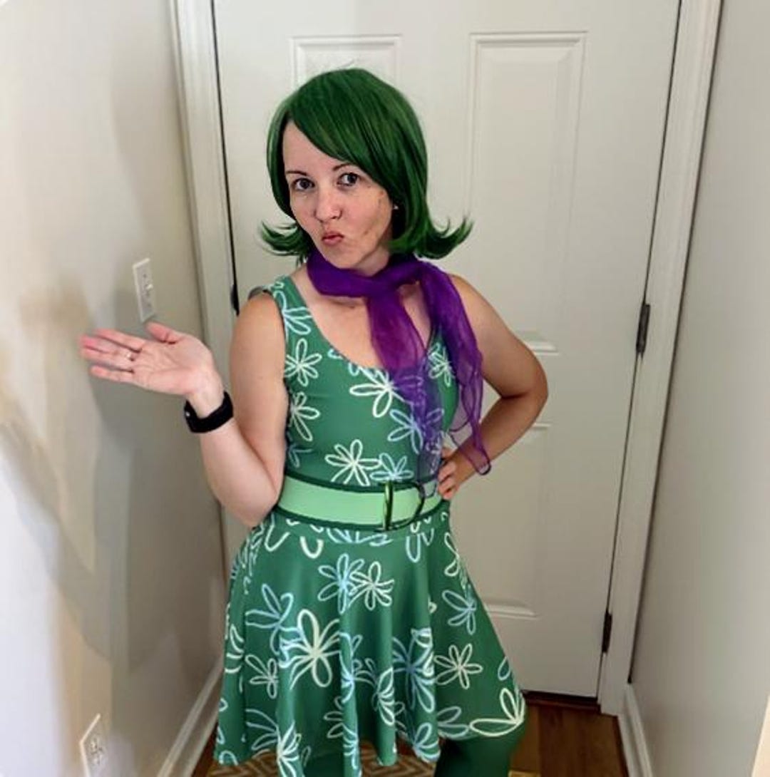 Womens Disney Dress Disgust Inside Out Costume Cosplay Disney Bounding ...