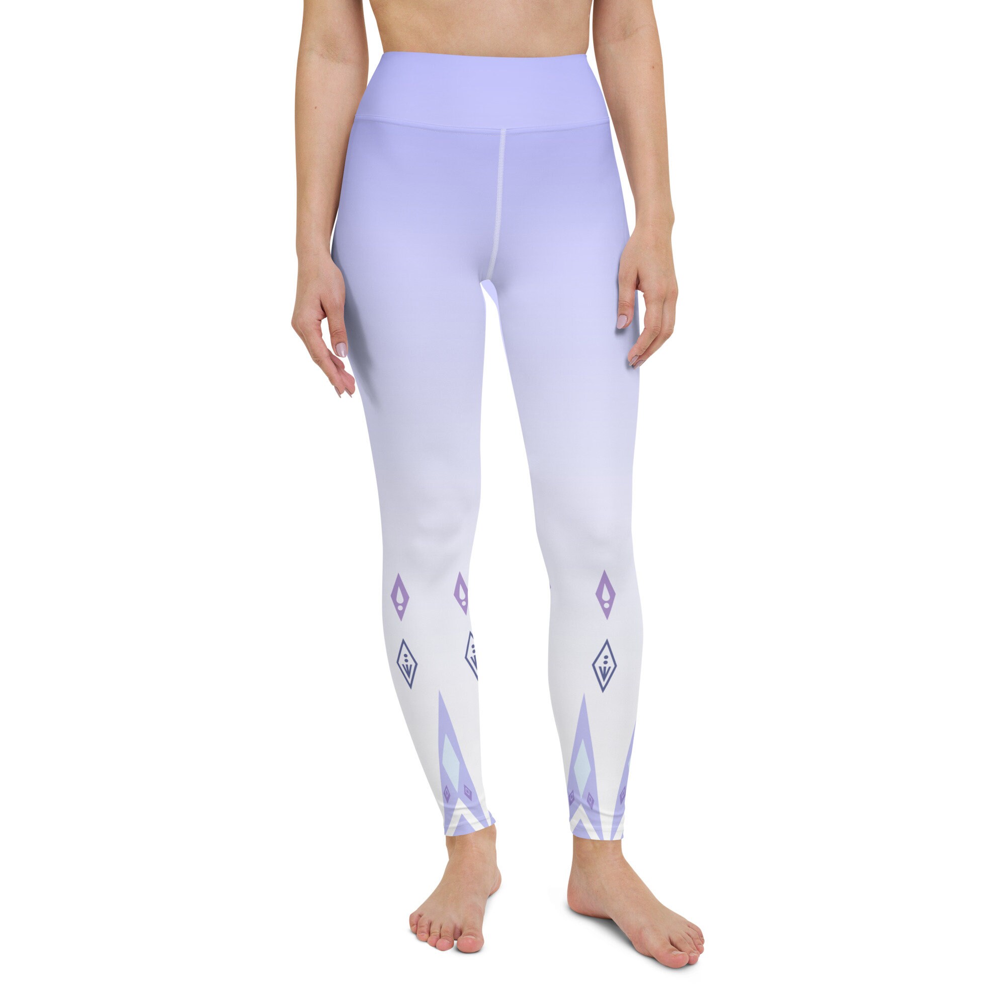 Womens Disney Frozen Elsa Leggings Costume Running Outfit Frozen 2 ...