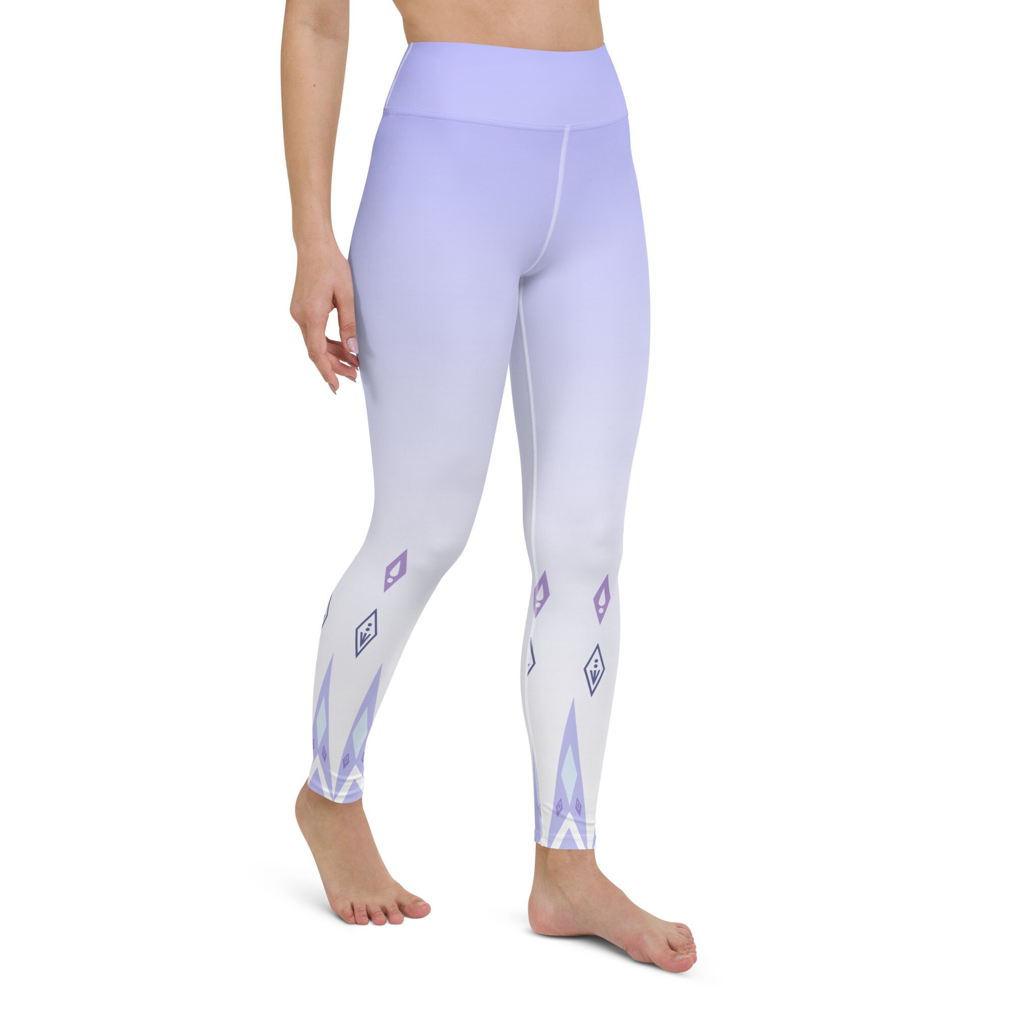 Womens Disney Frozen Elsa Leggings Costume Running Outfit Frozen 2 ...